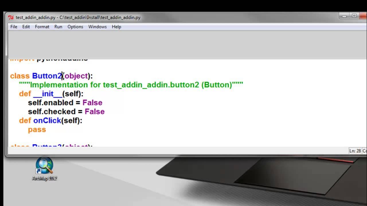 2) Python Add-In Button Interactions - YouTube