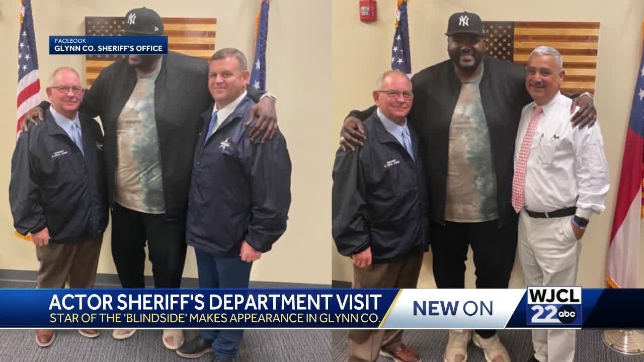 'The Blind Side' actor visits Glynn County Sheriff's Office - YouTube