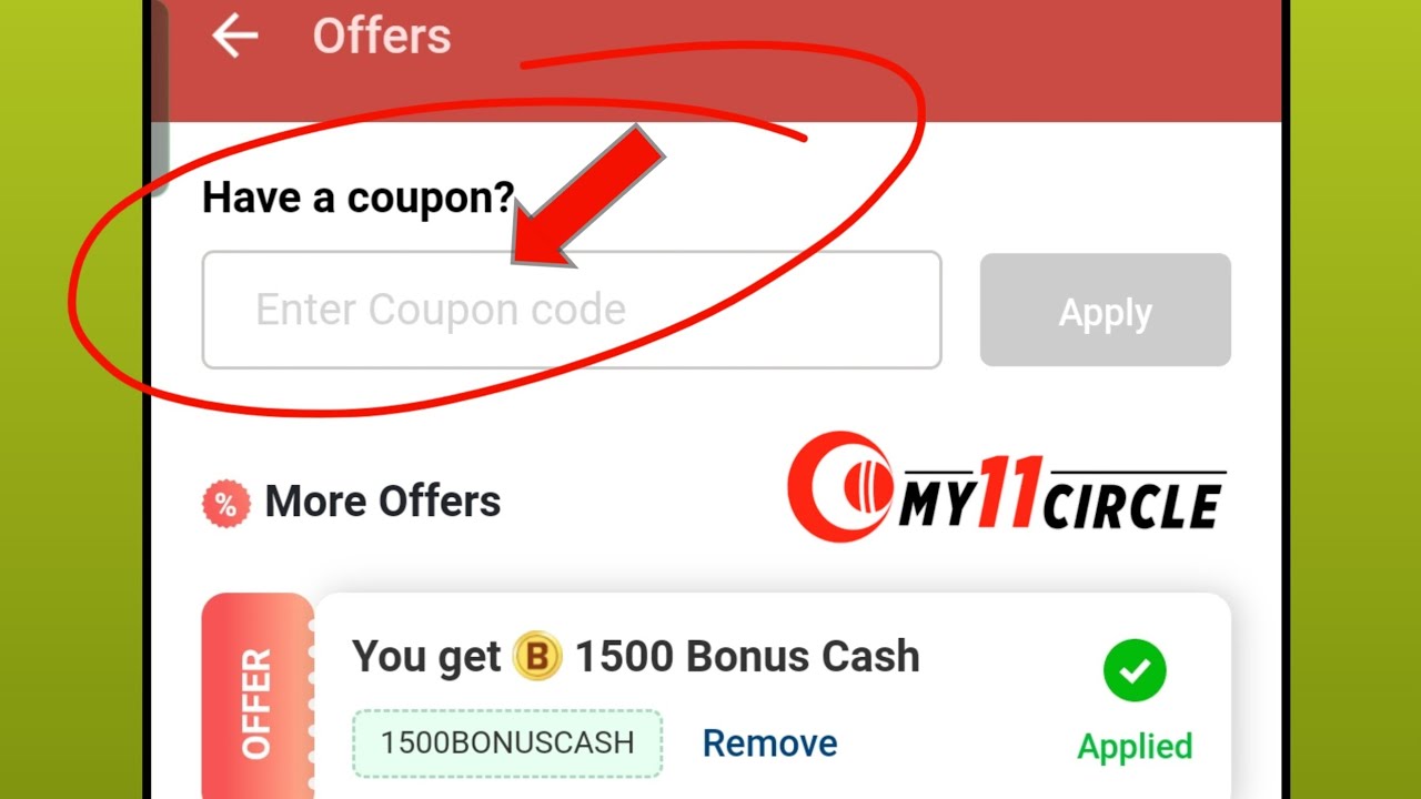 have a coupon code my 11 circle | enter promo code my 11 circle ...