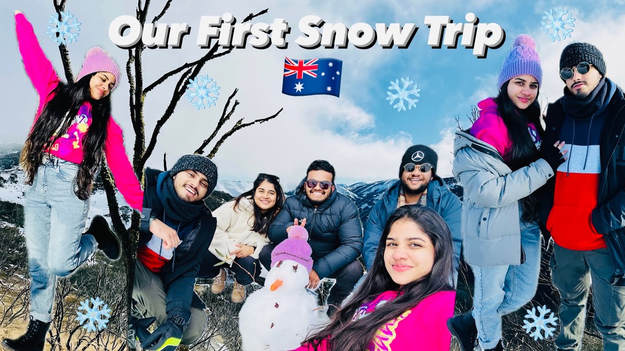 Our Snow Trip In Australia🇦🇺|ලස්සන සීතල දවසක් ️|අපි හදපු SnowMan☃️|A ...