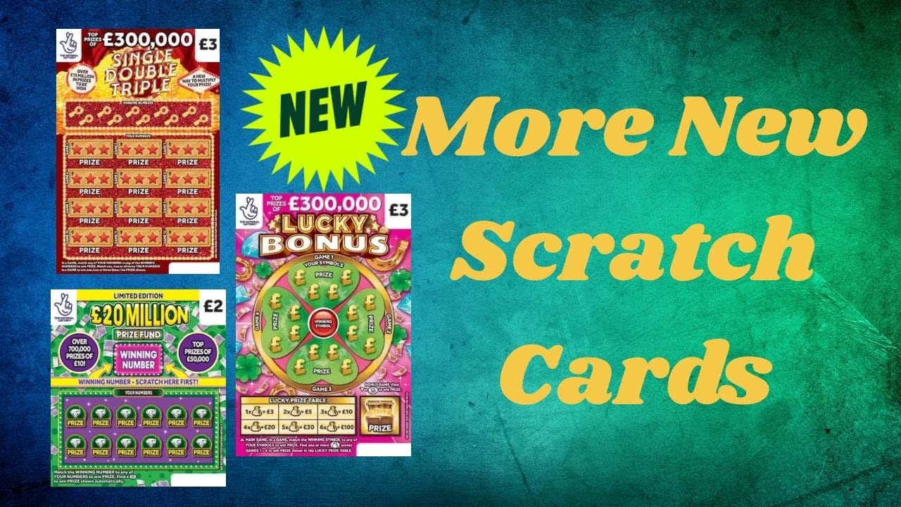 All New Scratch Cards From UK Lottery Single Double Triple Lucky Bonus ...