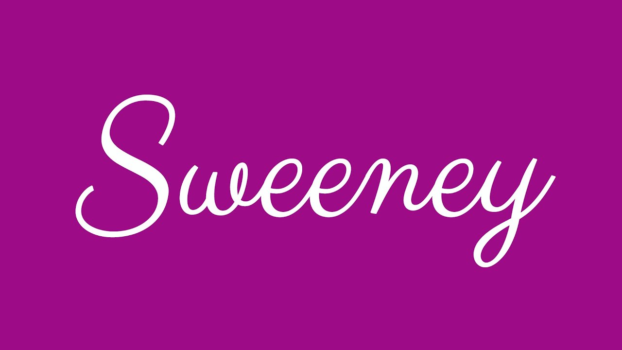 Learn how to Sign the Name Sweeney Stylishly in Cursive Writing - YouTube
