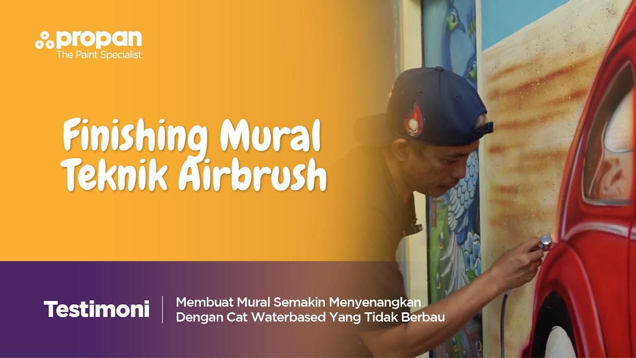 Finishing Mural Dengan Teknik Airbrush Menggunakan Cat Acrylux Yang ...