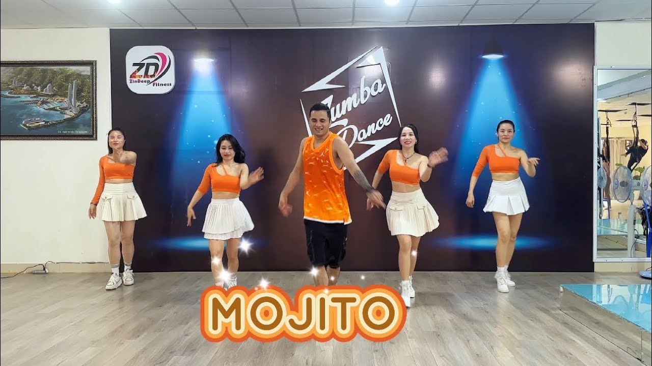 Mojito by Nguyen Kieu Oanh and Quân Lee,easy dance,Zumba,zin deep - YouTube