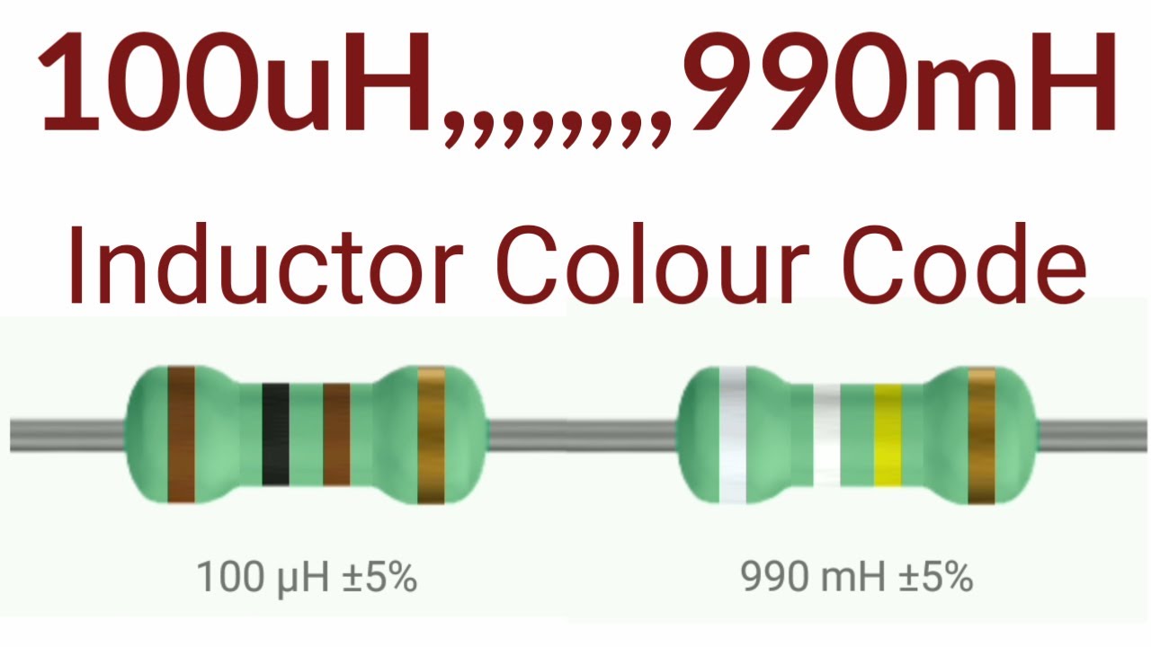 100uH uni henerey to 990 mega henerey mH all inductor colour code - YouTube