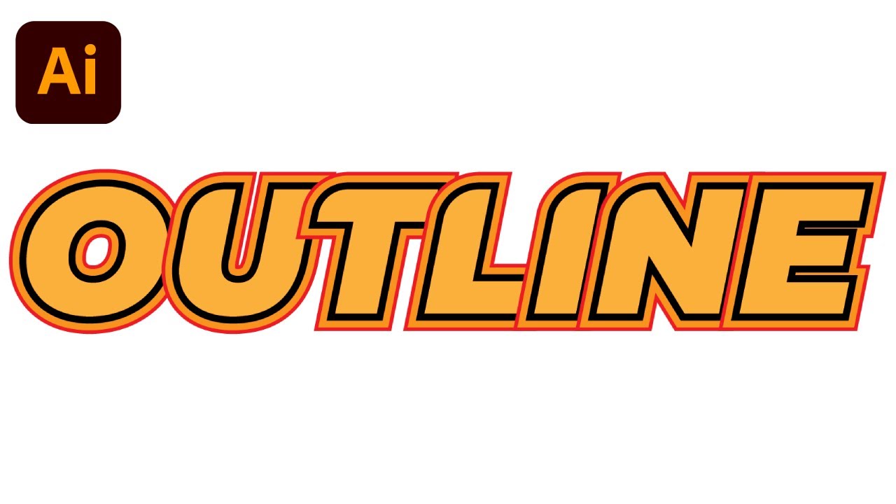 How to Create Outline in Illustrator - YouTube