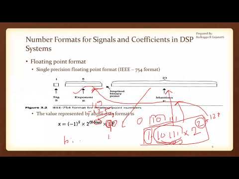 15. DSP Algorithms and Architecture - Floating point format (IEEE 754 format) continued - YouTube