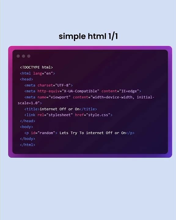 Check Internet Connection Using Html Css And Javascript Shorts