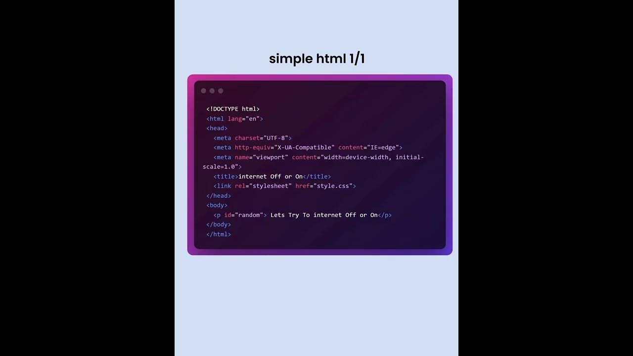 Check Internet Connection Using Html Css And Javascript Shorts Internet Connection Query