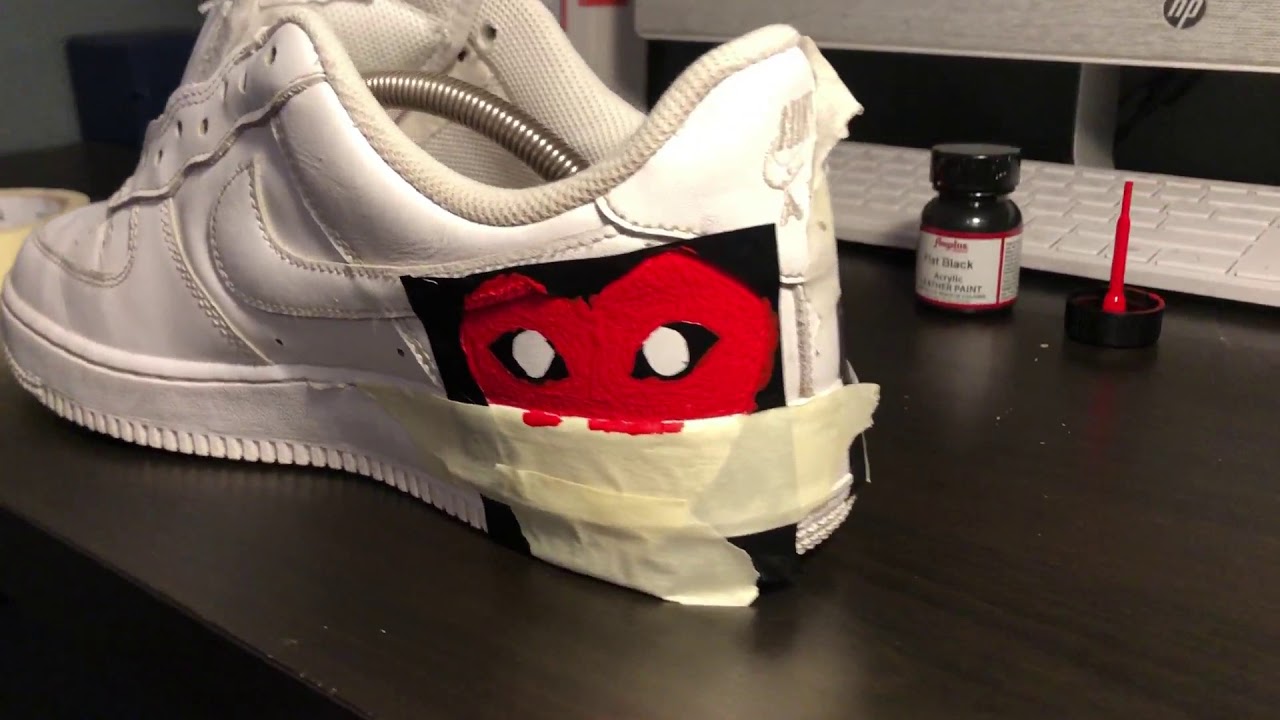 CDG CUSTOM AIR FORCE 1'S - YouTube