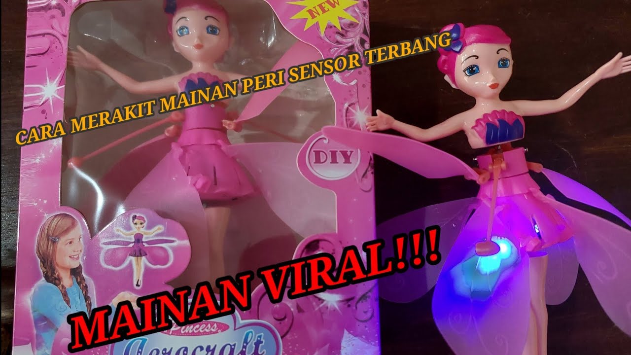 mainan viral peri sensor terbang!!! - YouTube