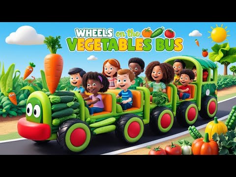 "🎶 Wheels on the Veggie Bus - The Happiest Nursery Rhymes for Kids! 🚍🥕 ...