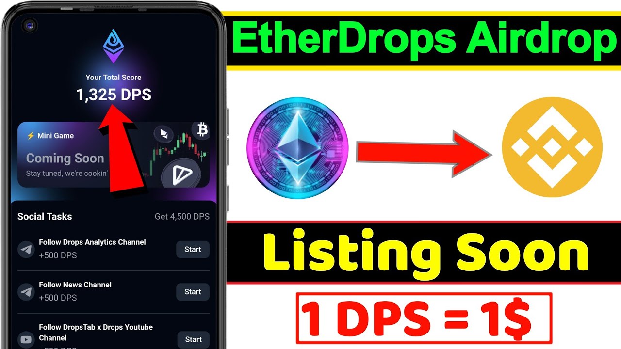 Ether Drops Airdrop | Telegram New Mining Bot | New Telegram Project | Inter App Review - YouTube