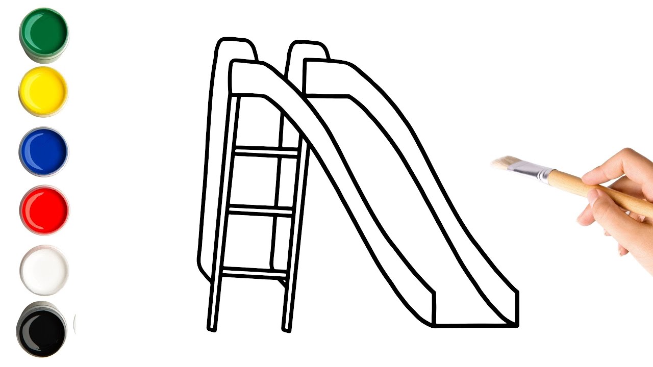 Slide Playground Drawing, Painting and Coloring for Kids, Toddlers ...