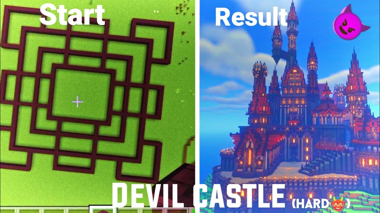 Devil castle build hack tutorial|| Mc RaPa|| viral castle 🏰 build hack ...