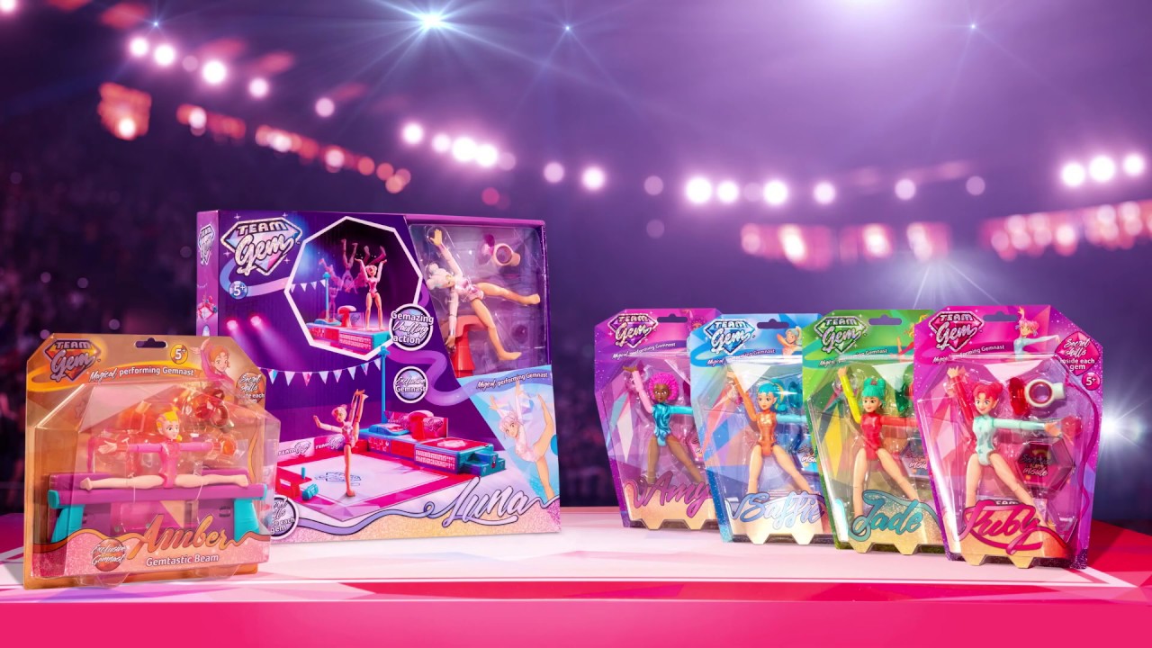Team Gem Gemazing Gymnastics Magic Balance Ring & Doll - YouTube