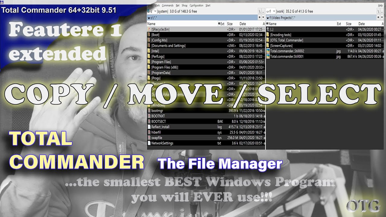TOTAL COMMANDER Feature 1: detailed | COPY | MOVE | SELECT + Head-to ...