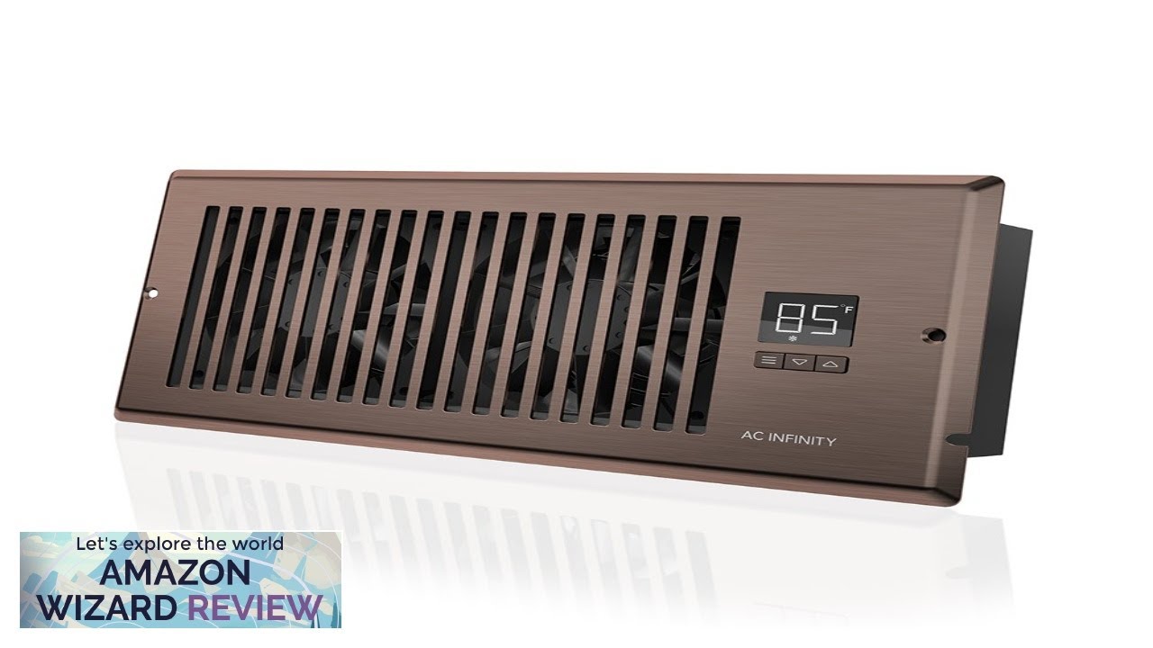 AC Infinity AIRTAP T4 Quiet Register Booster Fan with Thermostat 10 ...