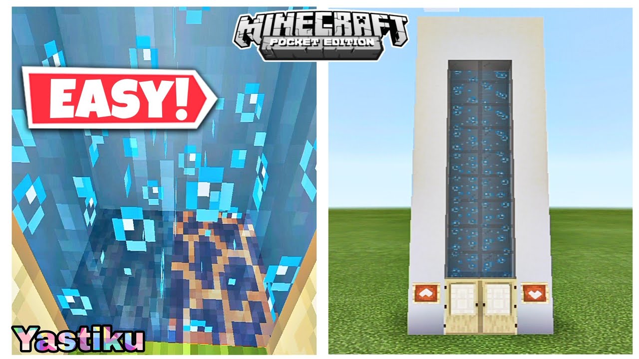 WATER ELEVATOR using Soul sand and Magma block in Minecraft Bedrock ...