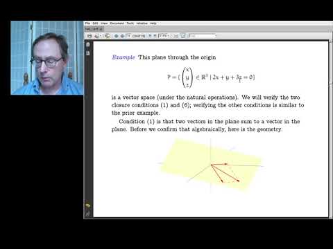 Two.I.1 Vector Spaces, Part Two - YouTube