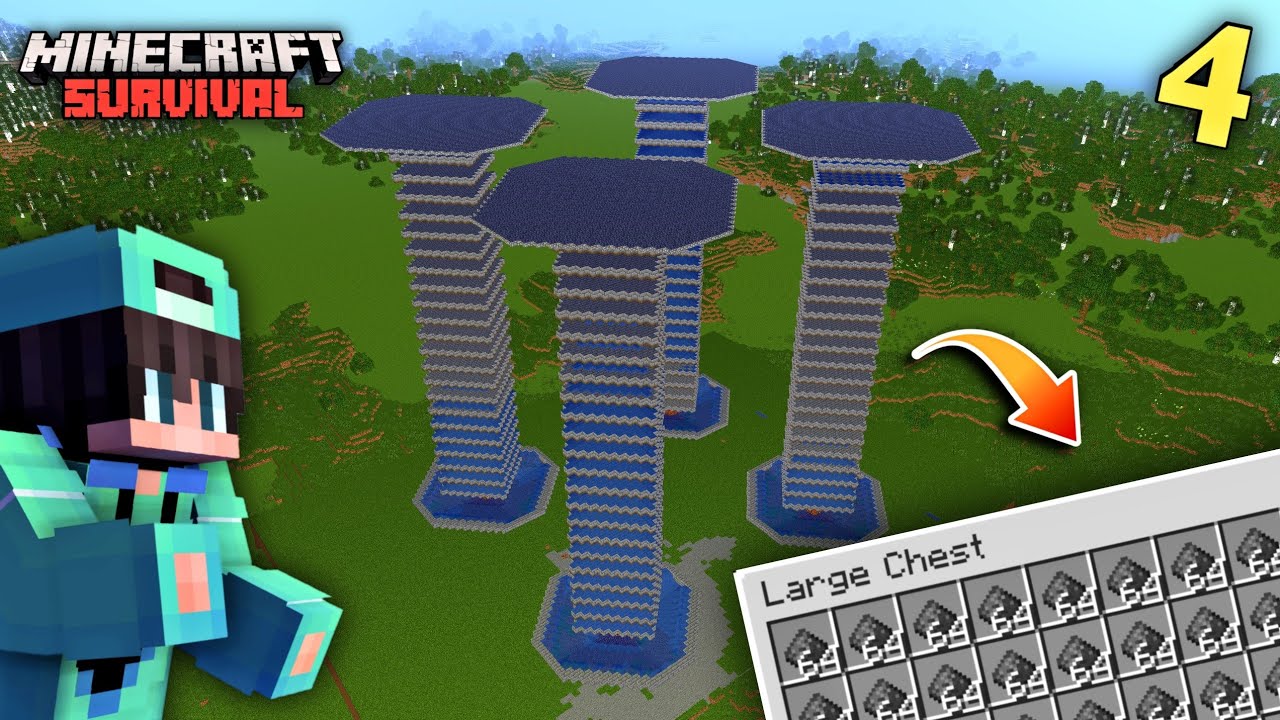 I Built The Giant CREEPER FARMS In Survival Minecraft... - YouTube