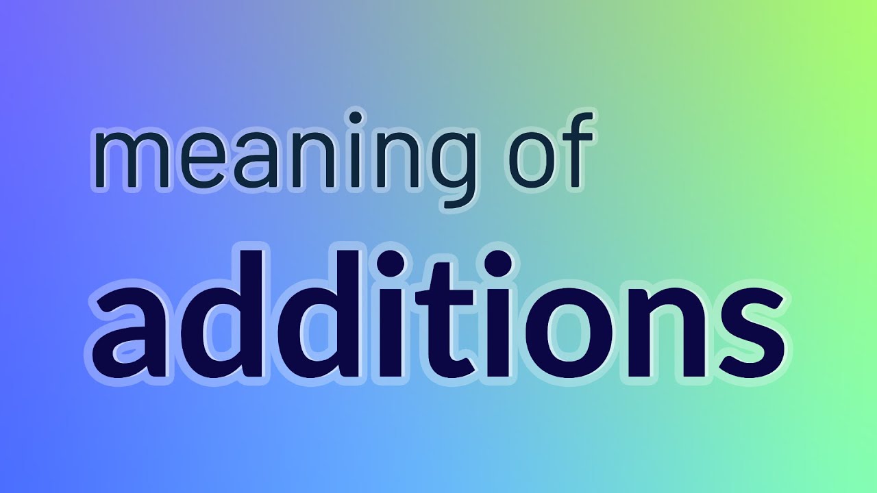 Additions - 130 English Vocabulary Flashcards - YouTube