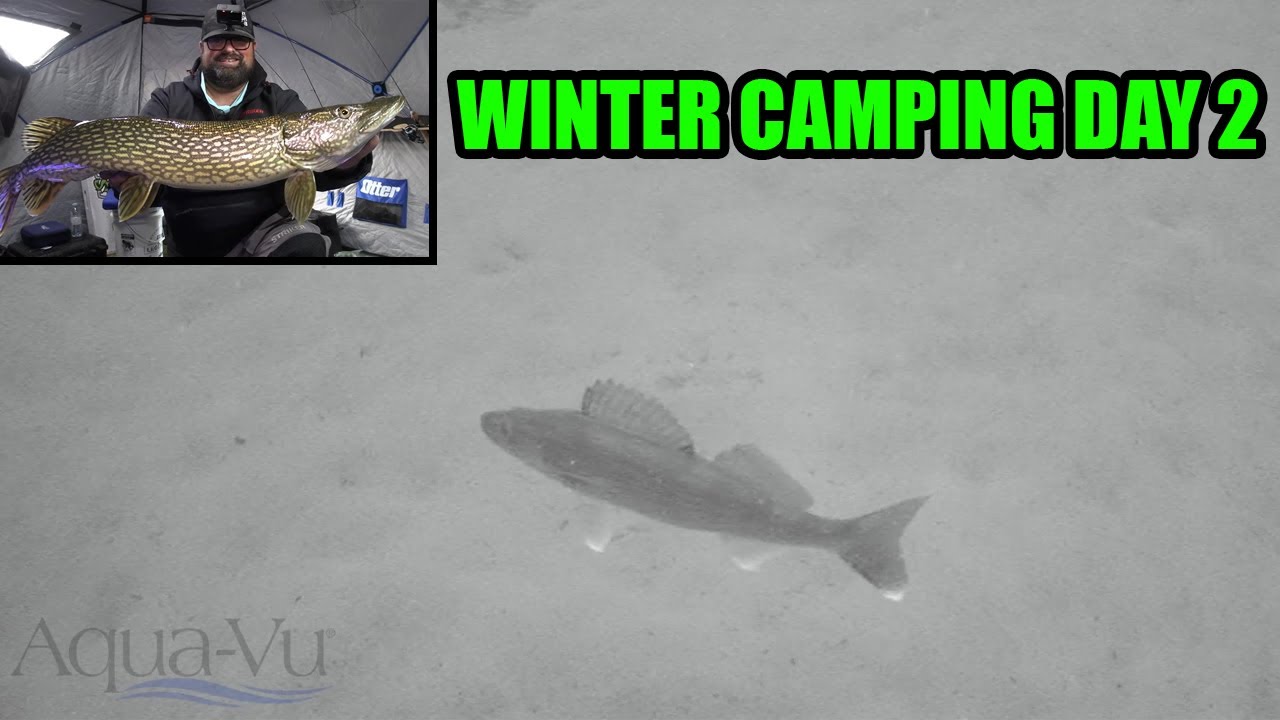 Winter CAMPING Day 2 | Ice Fishing 24/7 - YouTube