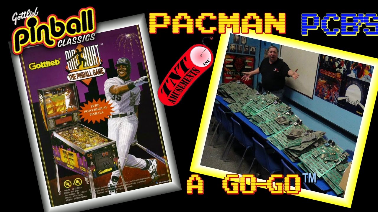 #1255 Gottlieb Frank Thomas THE BIG HURT Pinball Machine-Pacman PCB ...