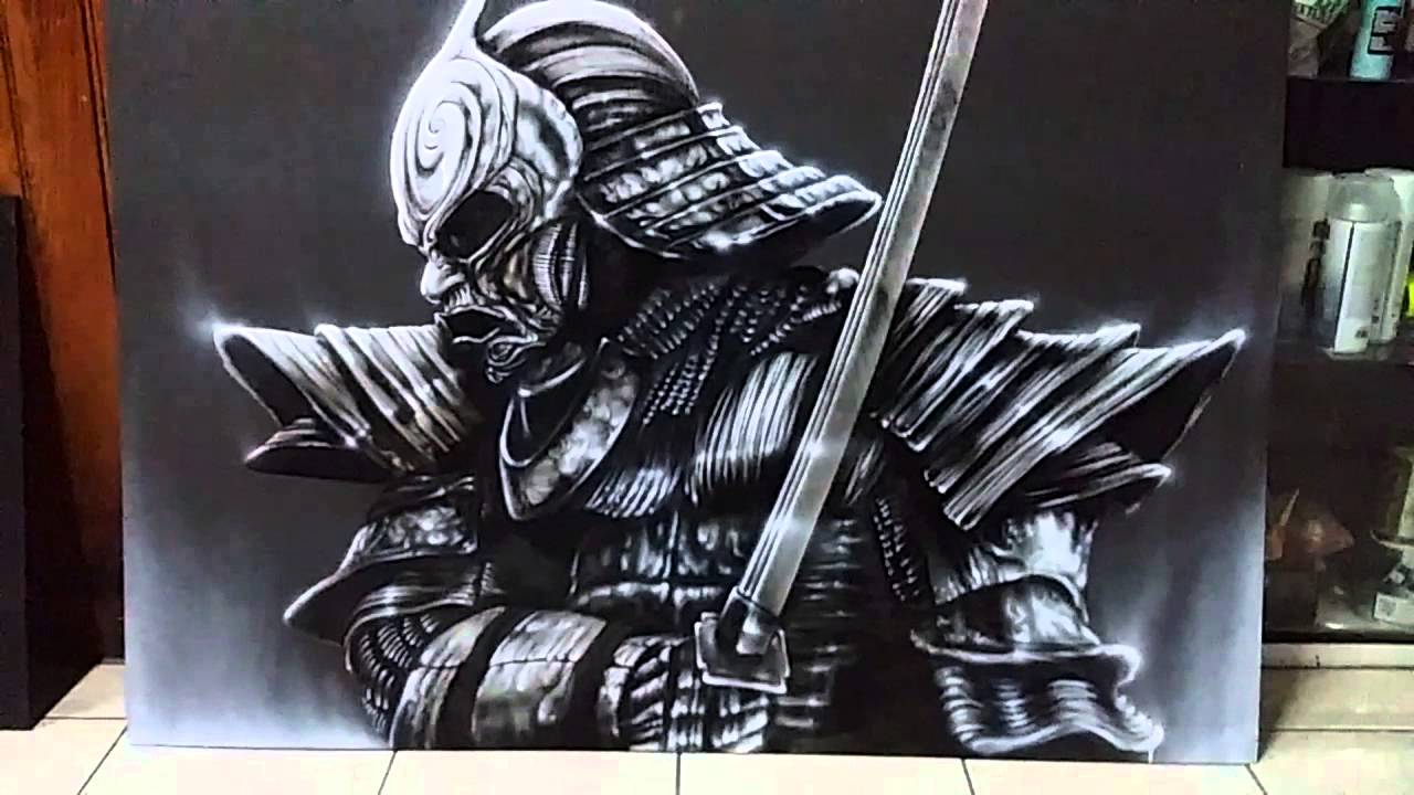 Airbrush painting of 47 Ronin Samurai Warrior - YouTube