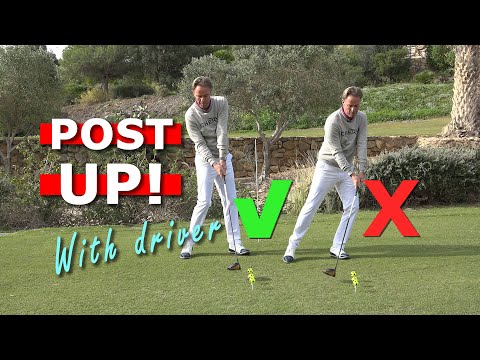 Post up with your driver to get more distance - Simple golf lesson