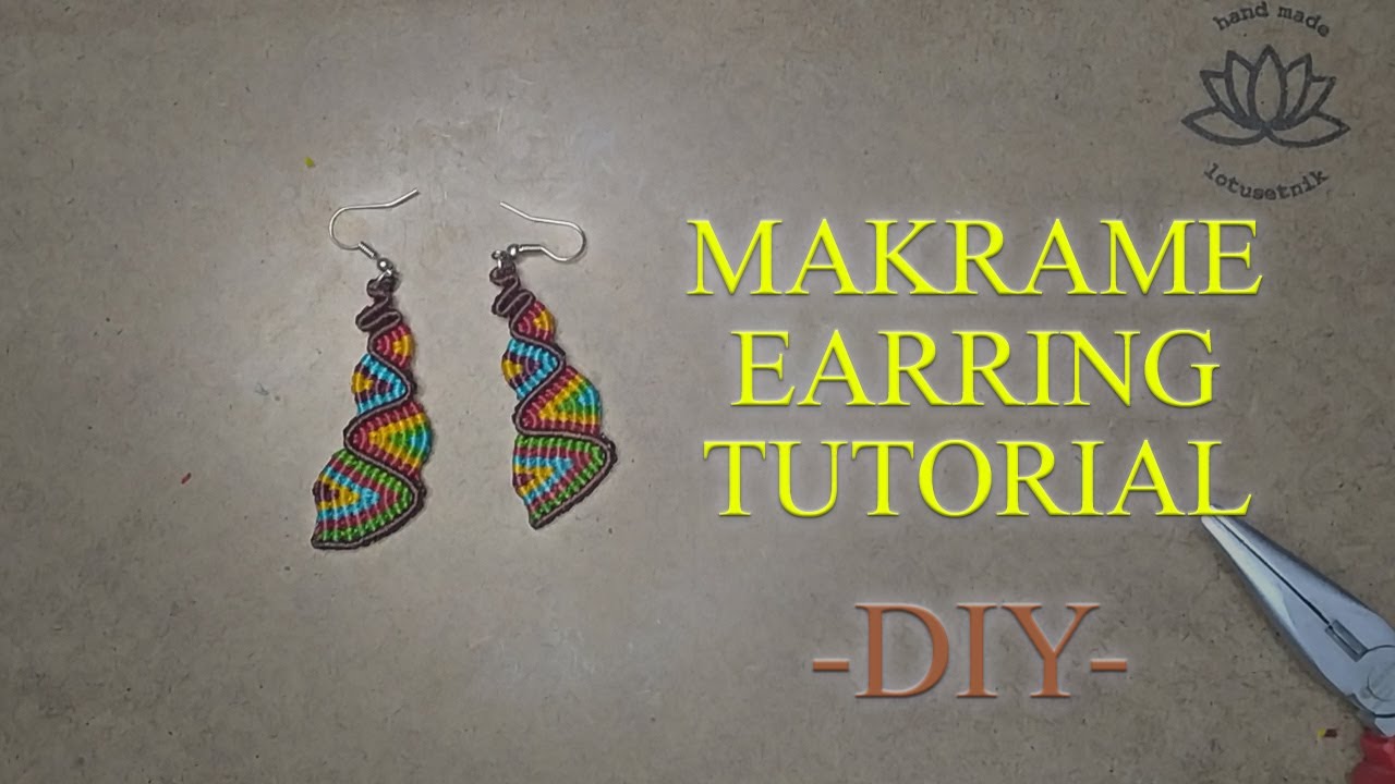Macrame Earring Tutorial / DIY - YouTube