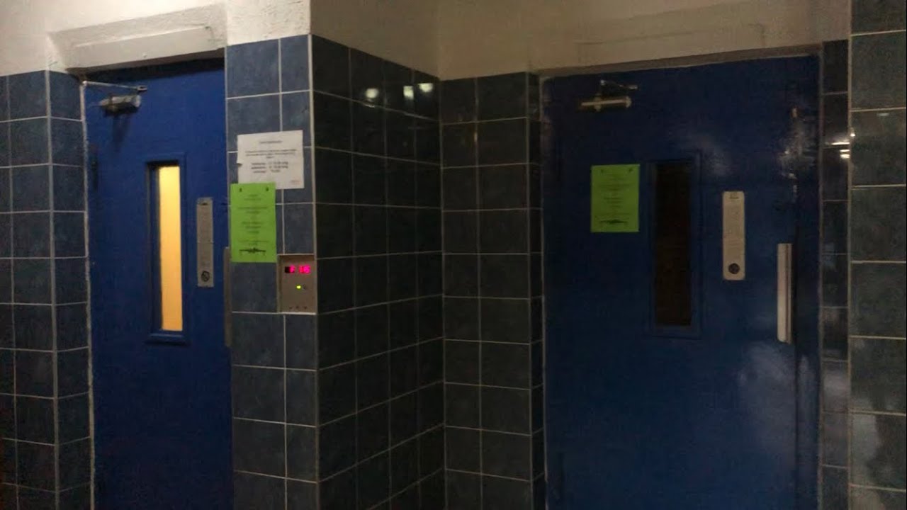 2x Nice modernized 1964 HAFE elevators - @ Budapest, Fejér Lipót utca ...