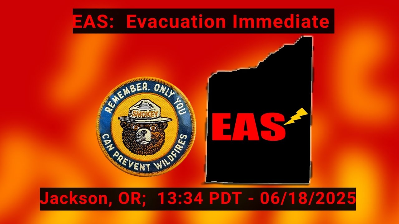EAS Simulation: Evacuation Immediate for Jackson County, OR - Wed, 06 ...