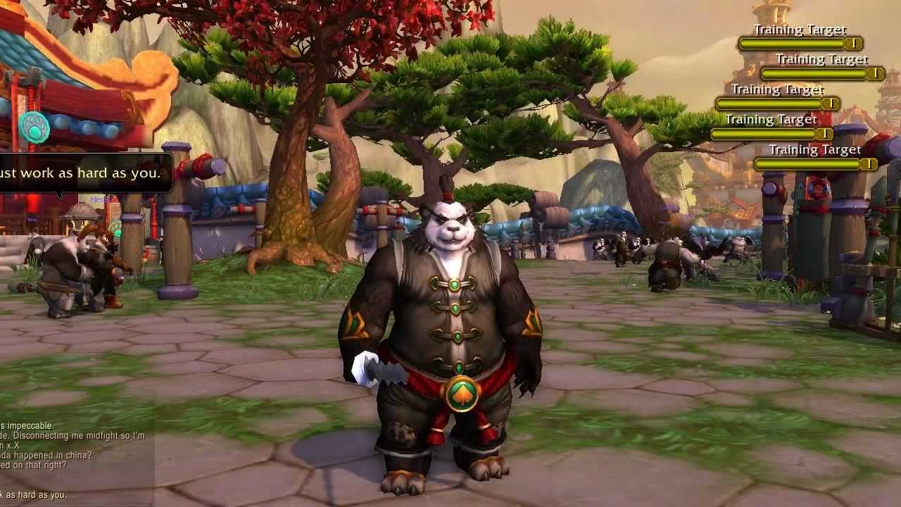 Mists of Pandaria Beta: Male Pandaren emotes / 2h sword animations ...