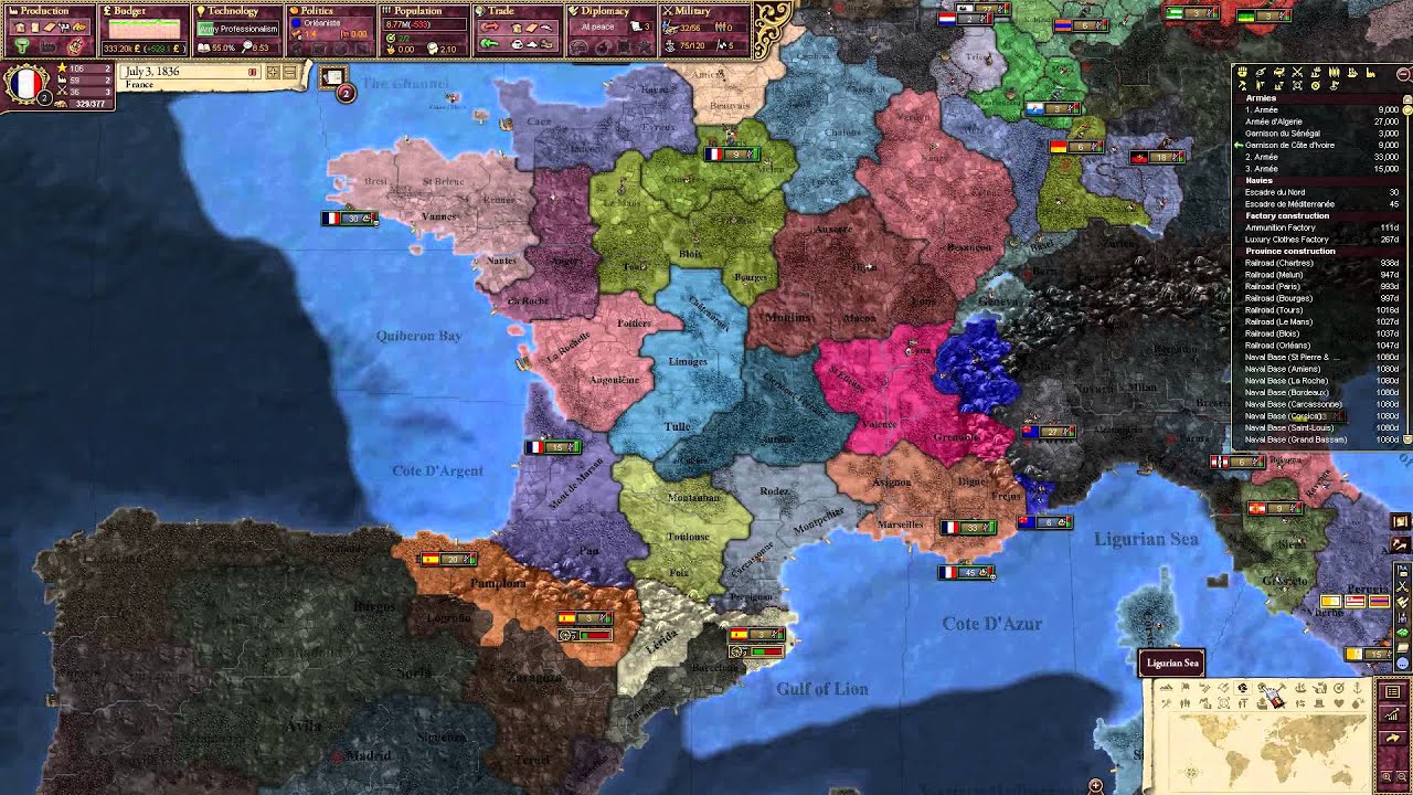 Victoria 2 POP Demand mod France part 1 - YouTube