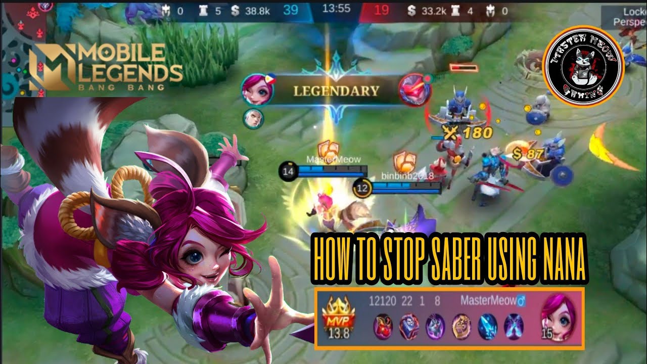 MLBB || Nana vs Saber || How to counter saber using Nana || MasterMeow Gaming - YouTube