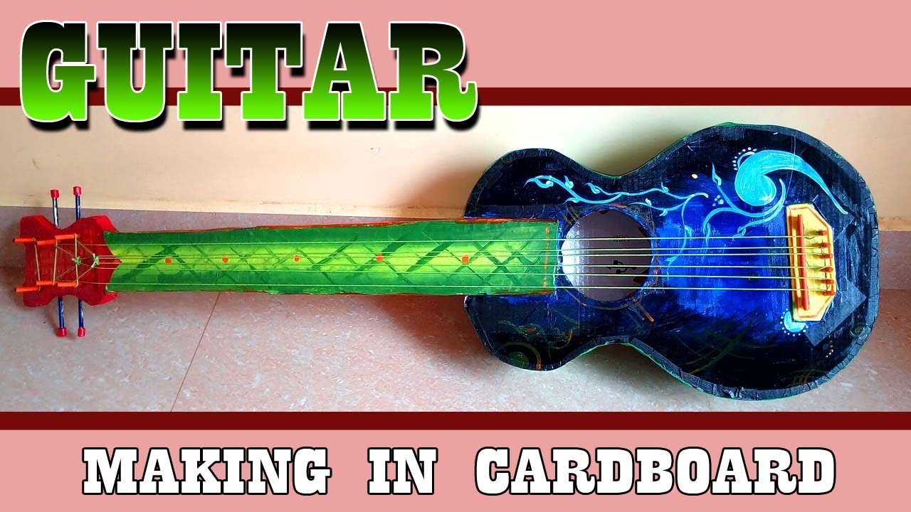 How to Make #GUITAR with cardboard at home | Step by Step | Rexdrawing ...