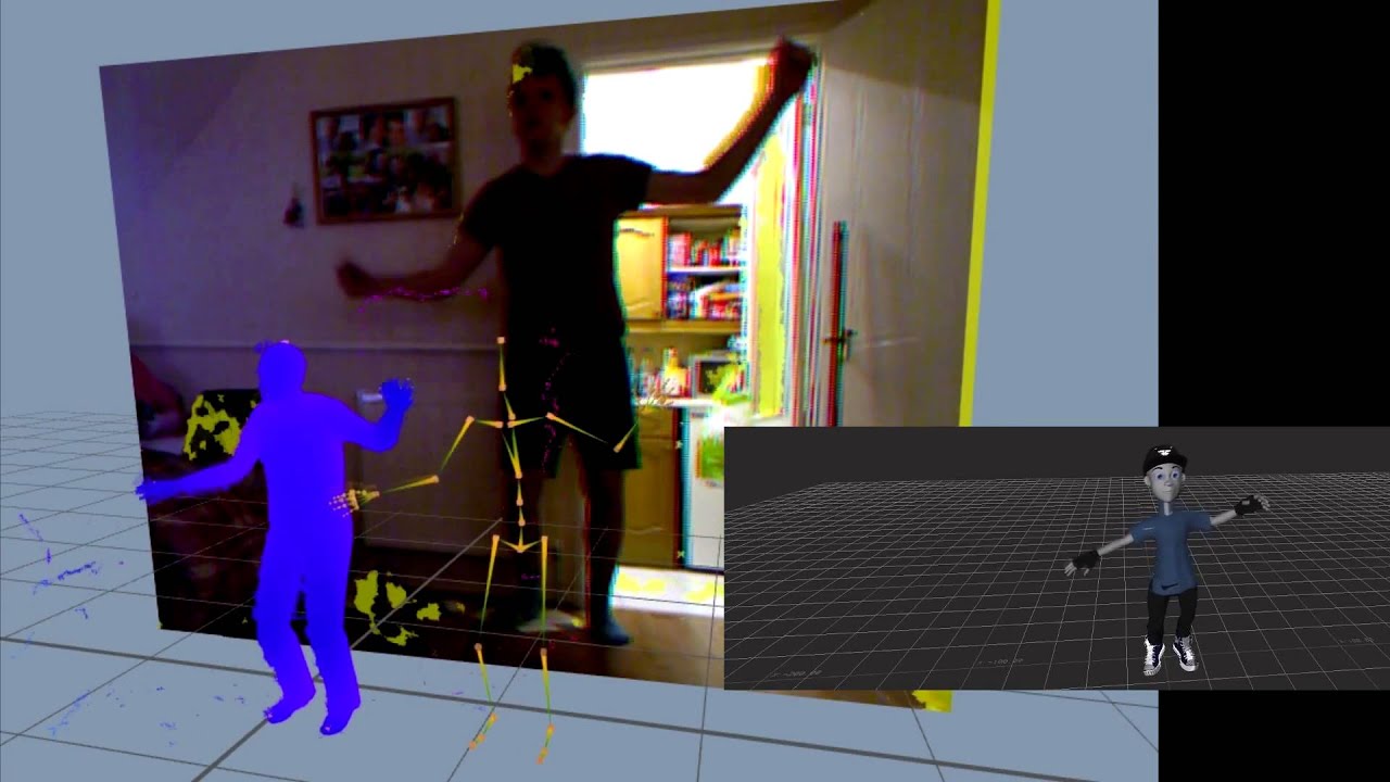 Motion Capture using Xbox Kinect - YouTube