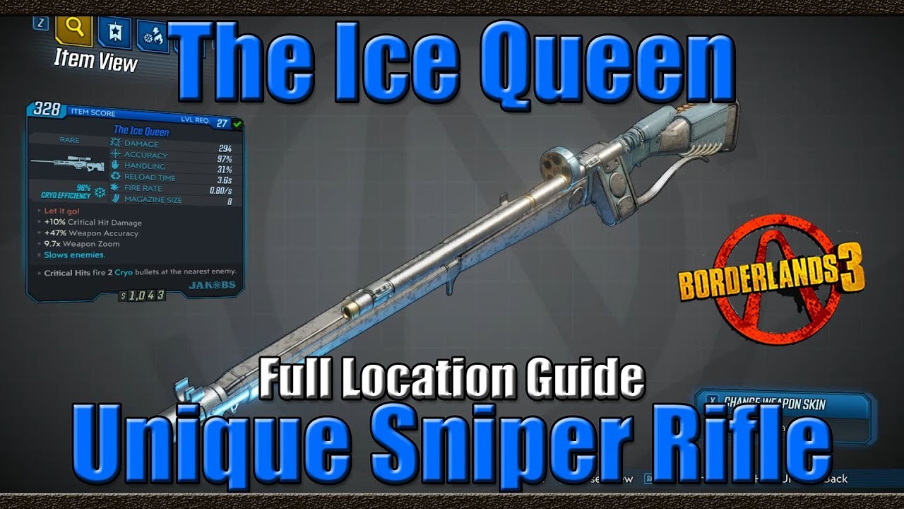 Borderlands 3 | The Ice Queen | Unique Sniper Rifle | Full Location ...