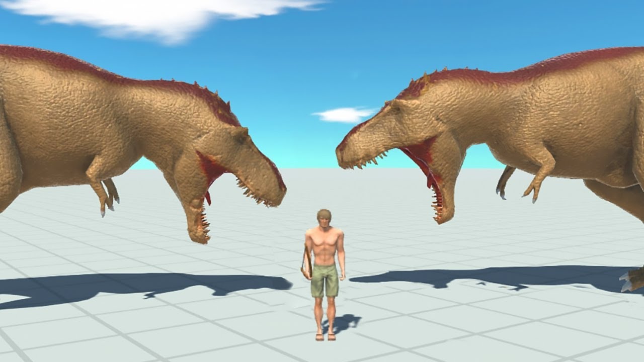 T-rex Duo vs 2x Every Unit - Animal Revolt Battle Simulator - YouTube