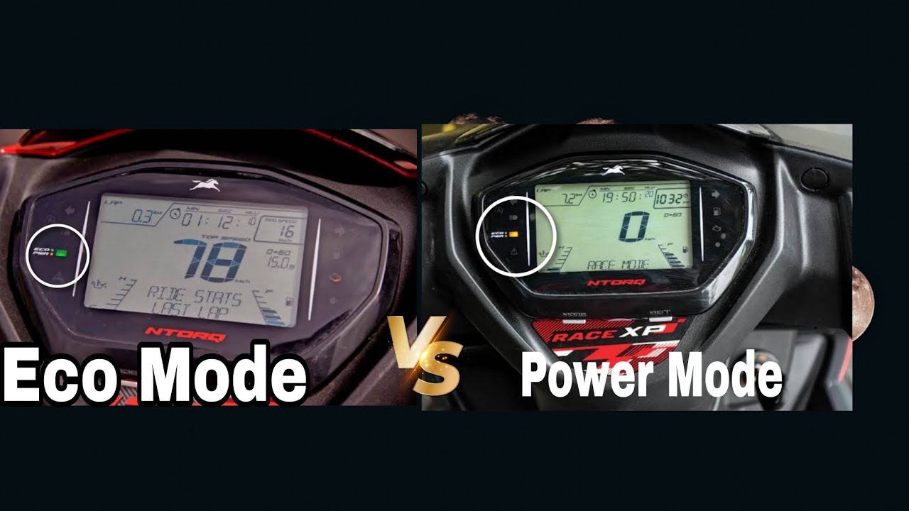 Eco Mode vs Power Mode pickup check tvs Ntorq race edition - YouTube