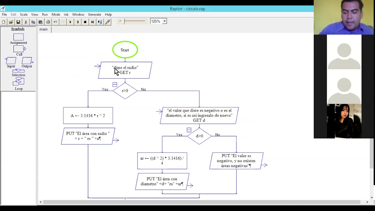 Sesión 27/05/20 ejemplo y Circunferencia en Raptor - YouTube