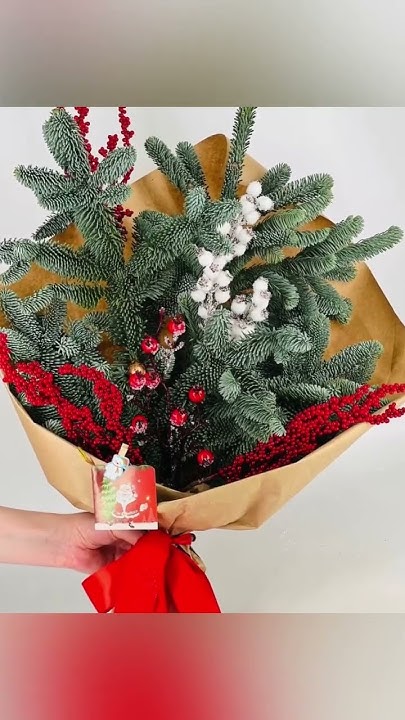 Букет на Новый год #ручнаяработаназаказ #букетназаказмосква # ...