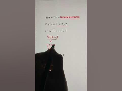 How to find sum of first 'n' natural numbers Formula #maths #learnmaths ...