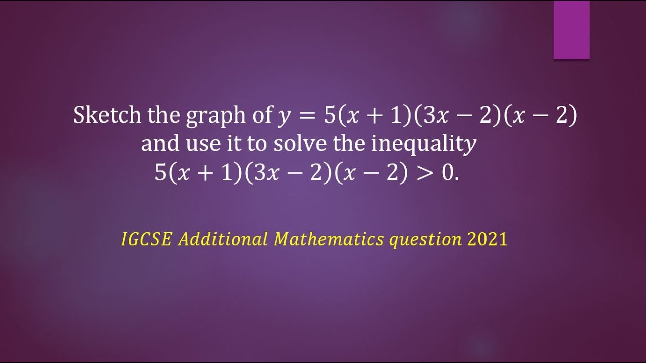 How to graph a cubic polynomial and how to use it to solve a related ...