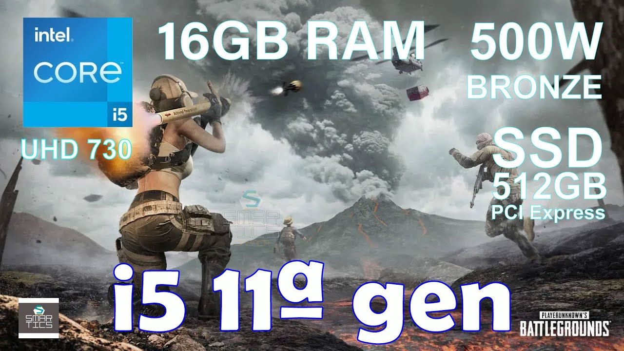 Pubg PC procesador intel i5 11400 graficos UHD 730 / 16GB RAM 32OO MHZ ...