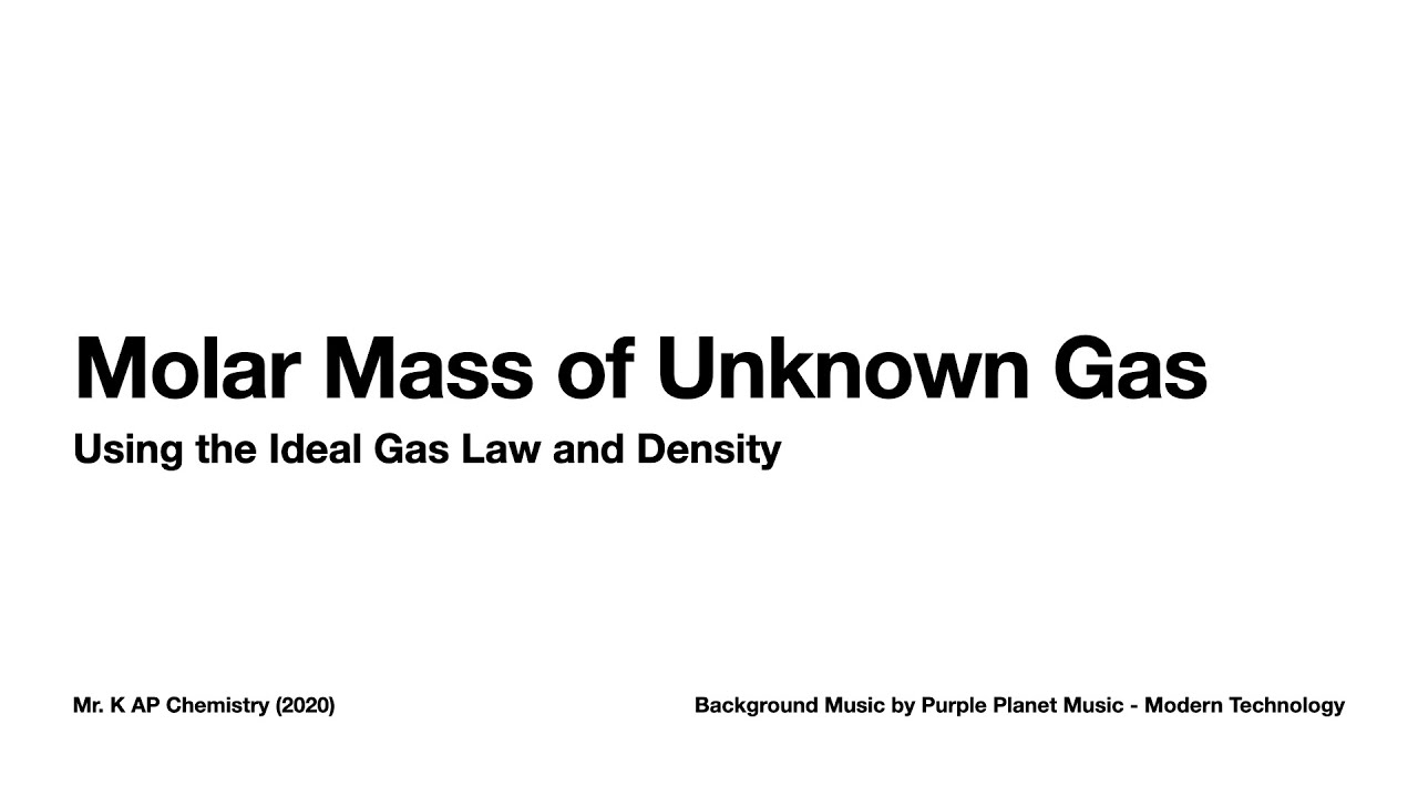 Molar Mass of Unknown Gas - YouTube