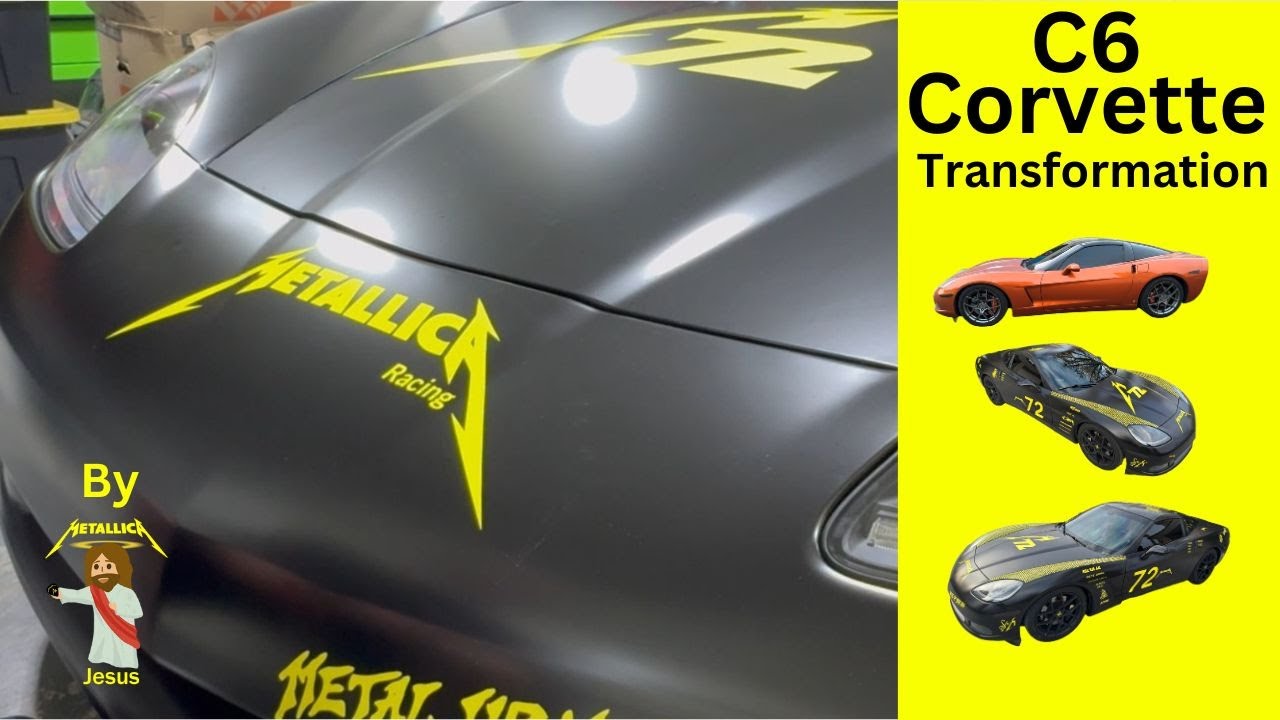 C6 Metallica Corvette Racing Cut Vinyl Process - YouTube
