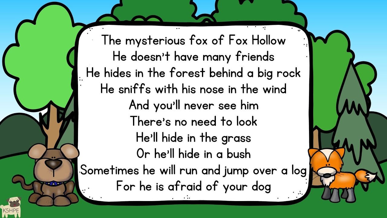 Music: The Mysterious Fox Of Fox Hollow, Vocal Music Education, Singing ...