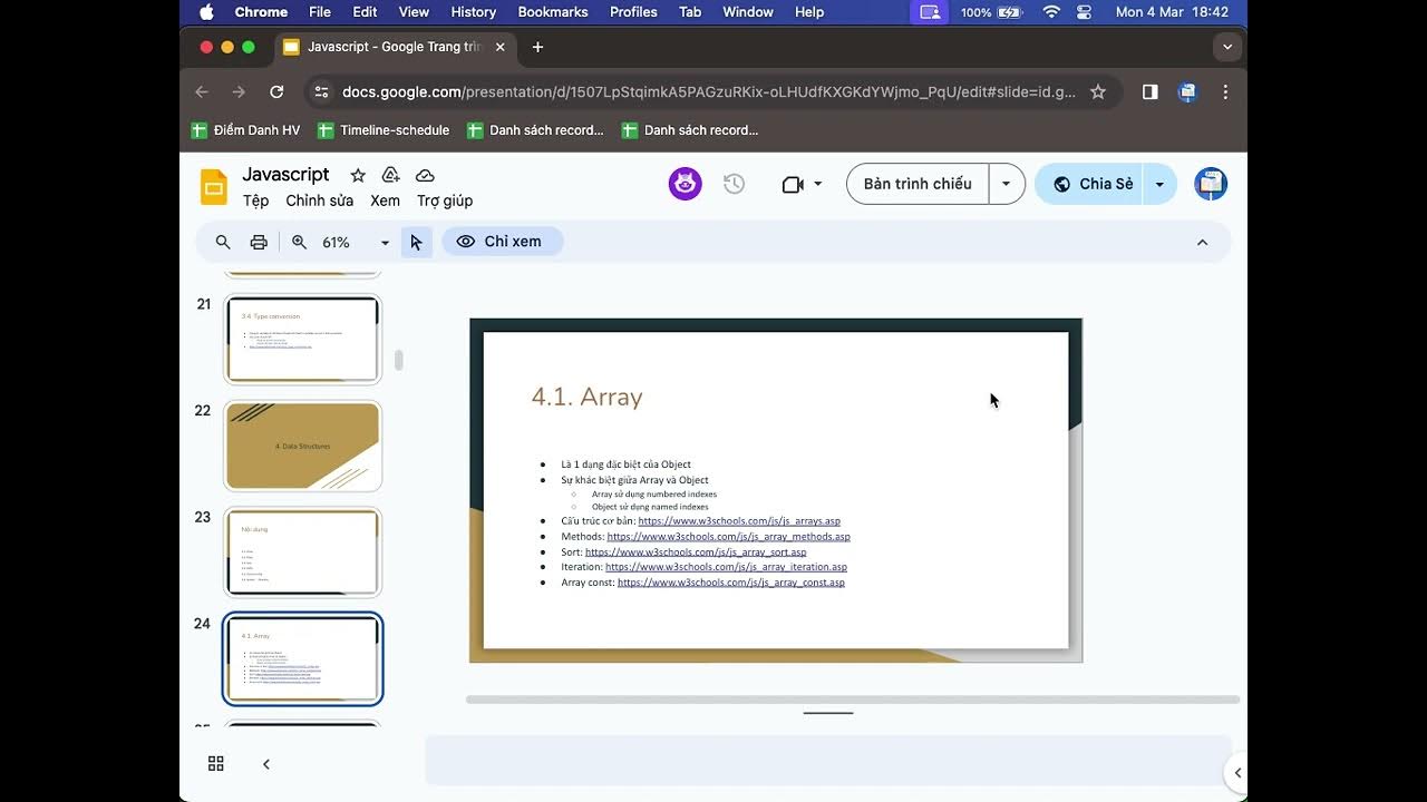 [Buổi 8] Javascript - Data structure - YouTube